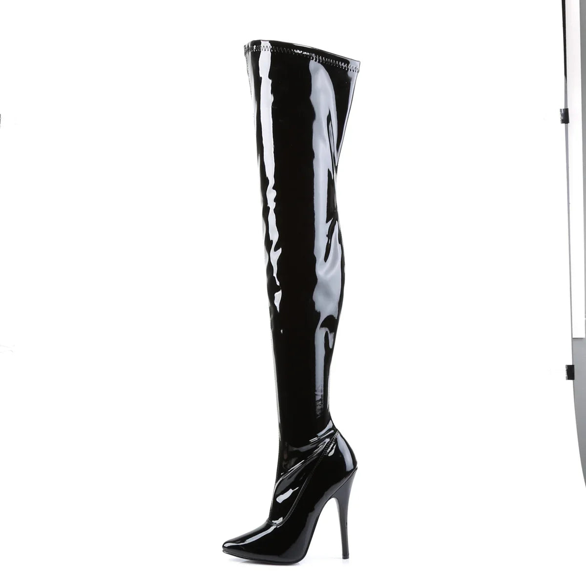 Botas Devious DOMINA-3000 Negro Str Charol 15cm | Vive Pole